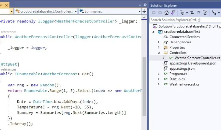 Create Asp Core Web Api Using Entity Framework